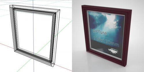 【インテリア雑貨】壁掛けの 小さな額縁【formZ】 art-frame_0007