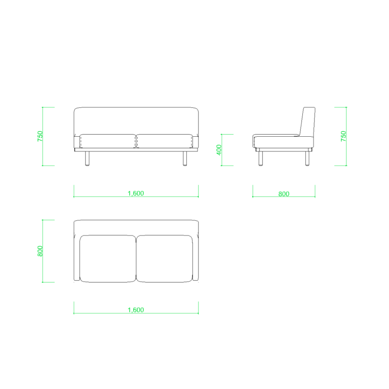 ソファ | 【無料・商用可】2D・3D CADデータ フリーダウンロードサイト